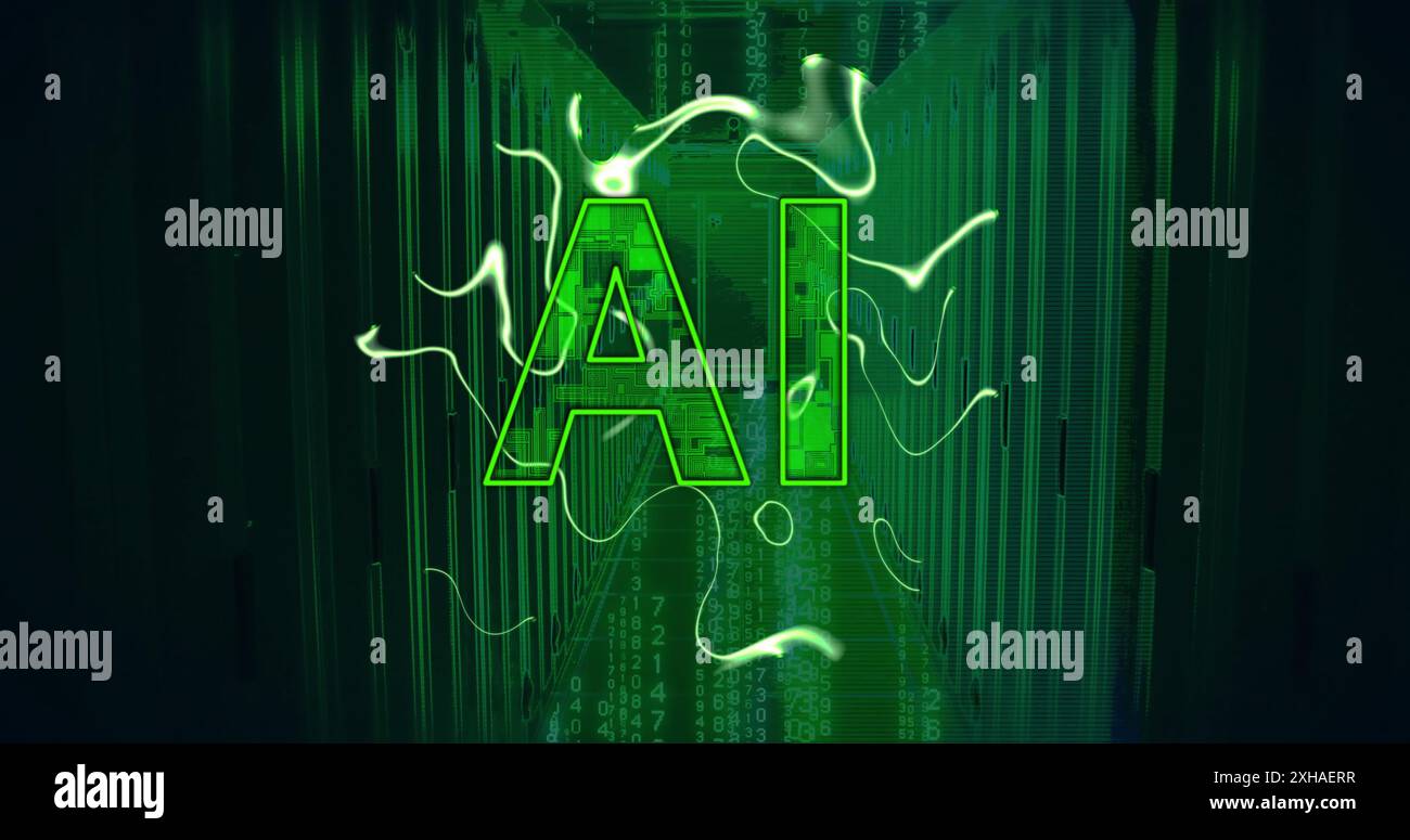 Ai artificial intelligence letters matrix hi-res stock photography and ...