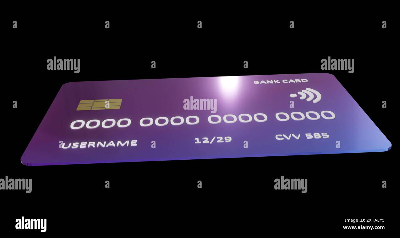 Displaying card number and expiration date, credit card with ...