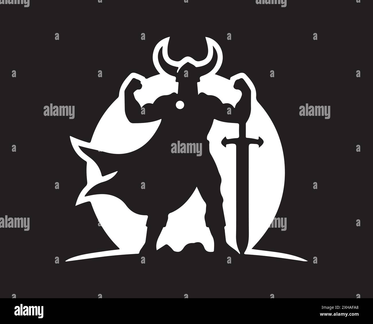 Viking Logo Design Vector Template. Human Viking Logo Design Icon ...