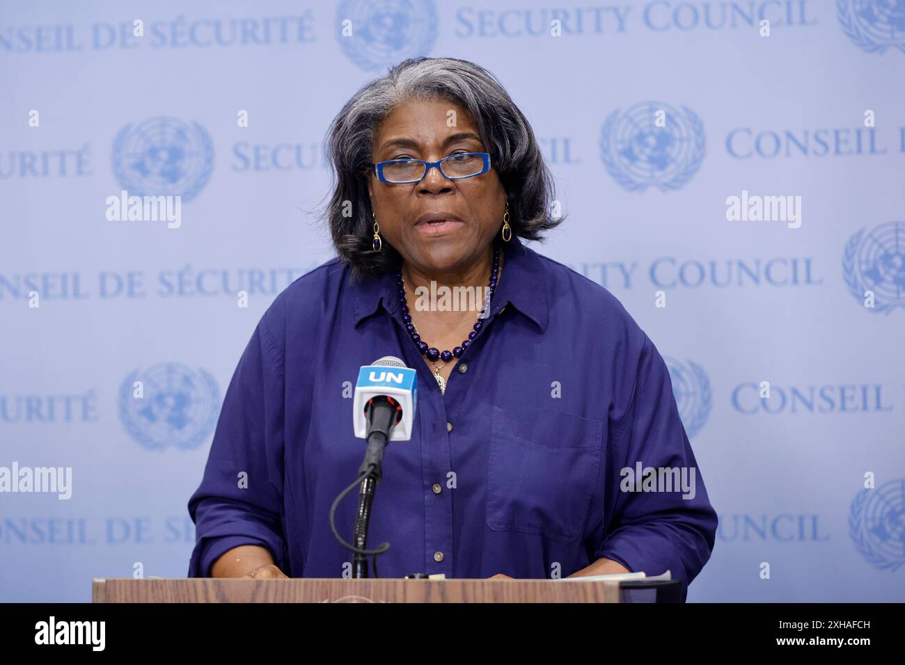 United Nations, New York, USA, July 12, 2024 - Press Conference by US ...