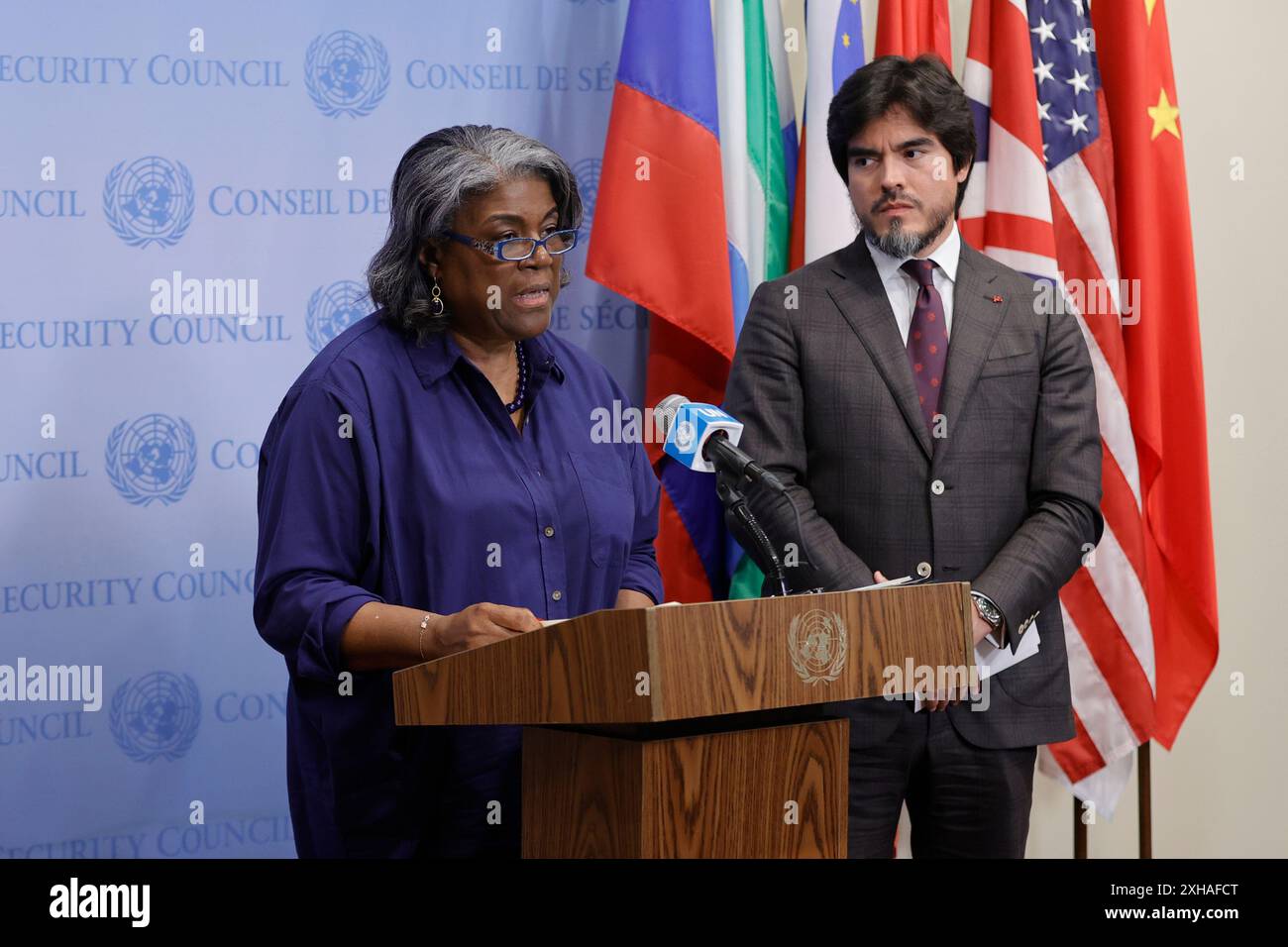 United Nations, New York, USA, July 12, 2024 - Press Conference by US ...