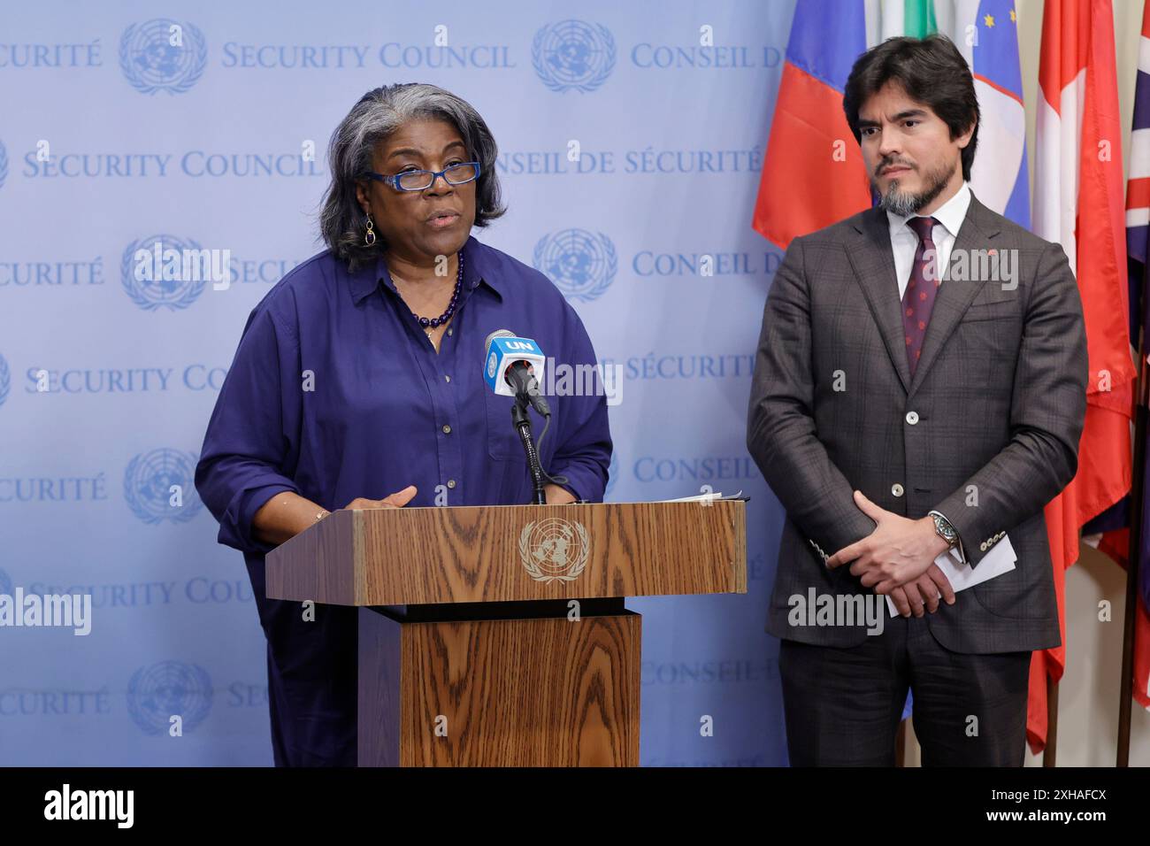United Nations, New York, USA, July 12, 2024 - Press Conference by US ...