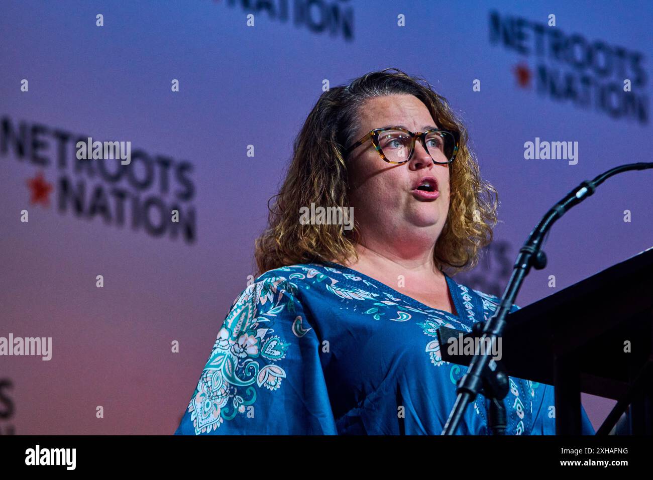 Baltimore, Maryland, USA. 12th July, 2024. Melissa Ryan speaks at Net ...