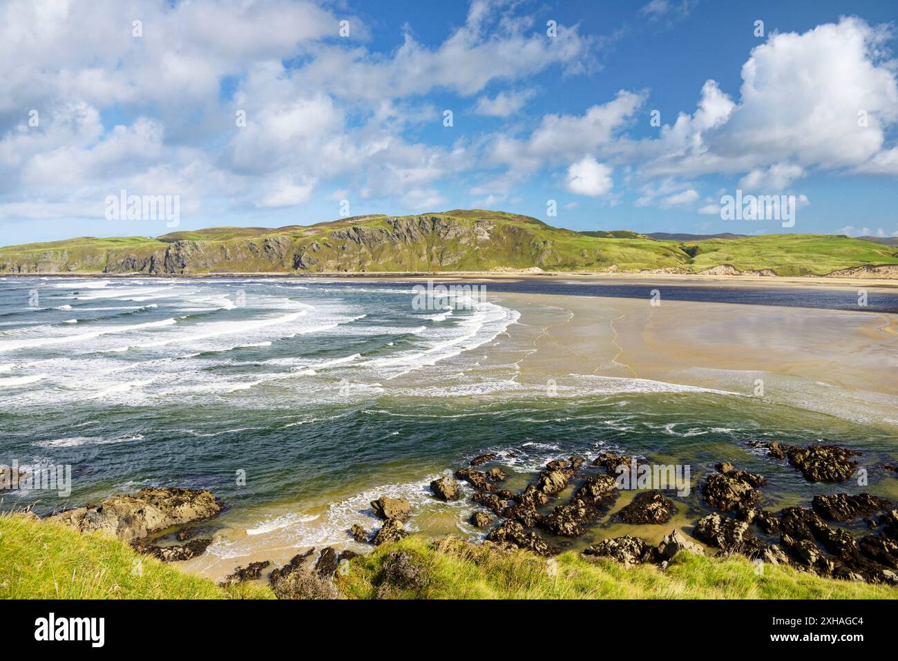 Isle of Doagh looking N.E. over entrance to Trawbreaga Bay to Five ...