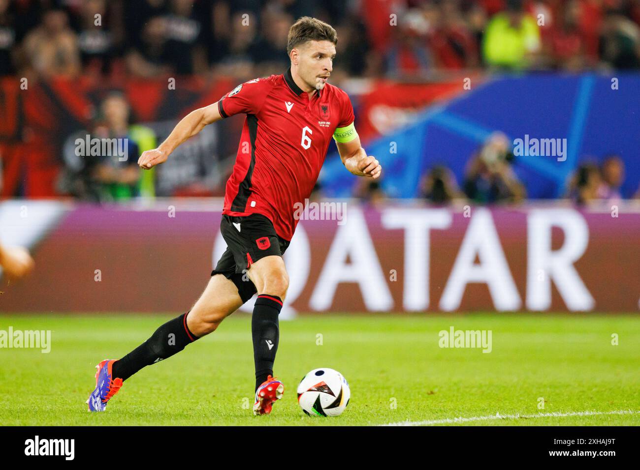 Berat Djimsiti (Albania) seen in action during UEFA Euro 2024 game ...
