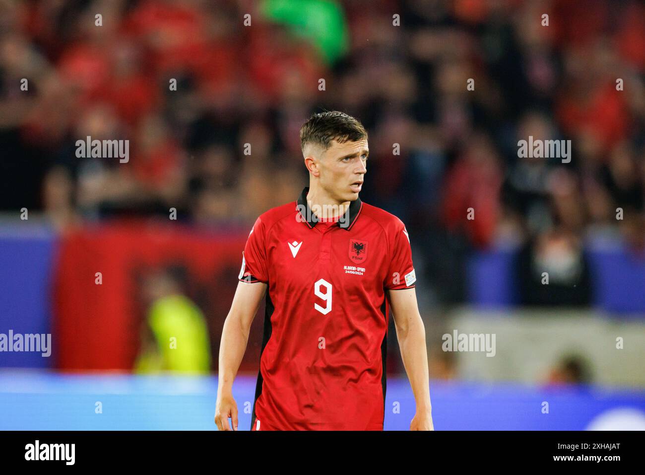 Jasir Asani seen in action during UEFA Euro 2024 game between national ...