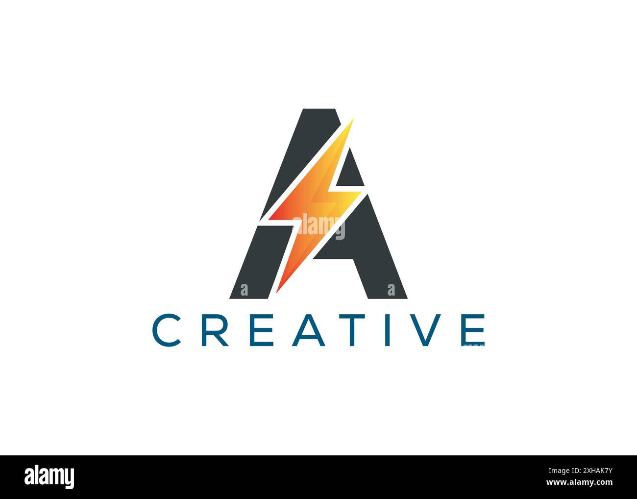 Thunder logo with letter a hi-res stock photography and images - Alamy