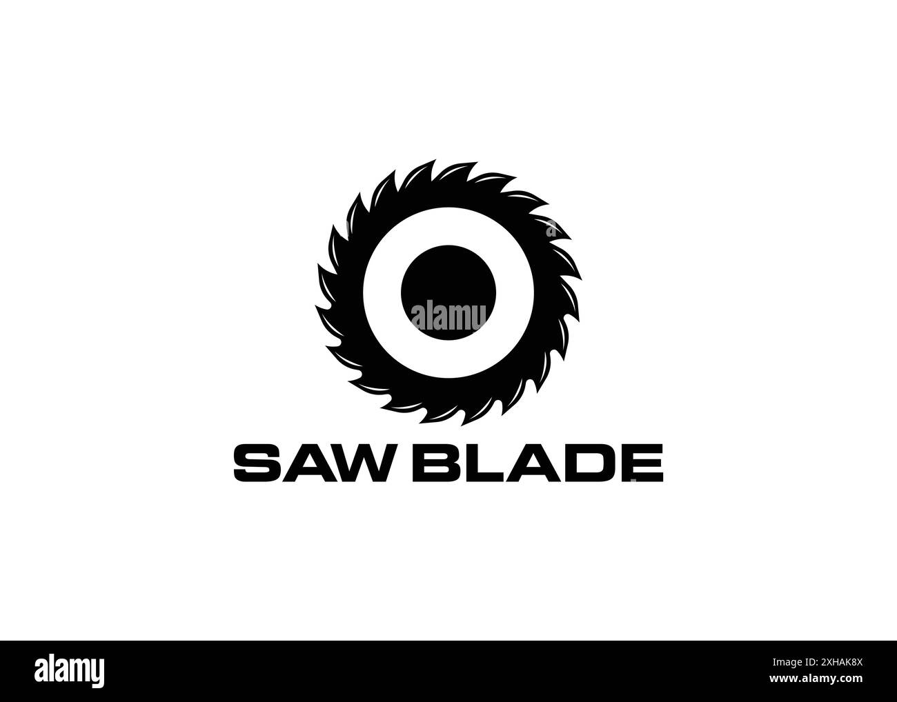 Minimal and professional Saw blade logo design template. Simple woodworking logo Stock Vector ...