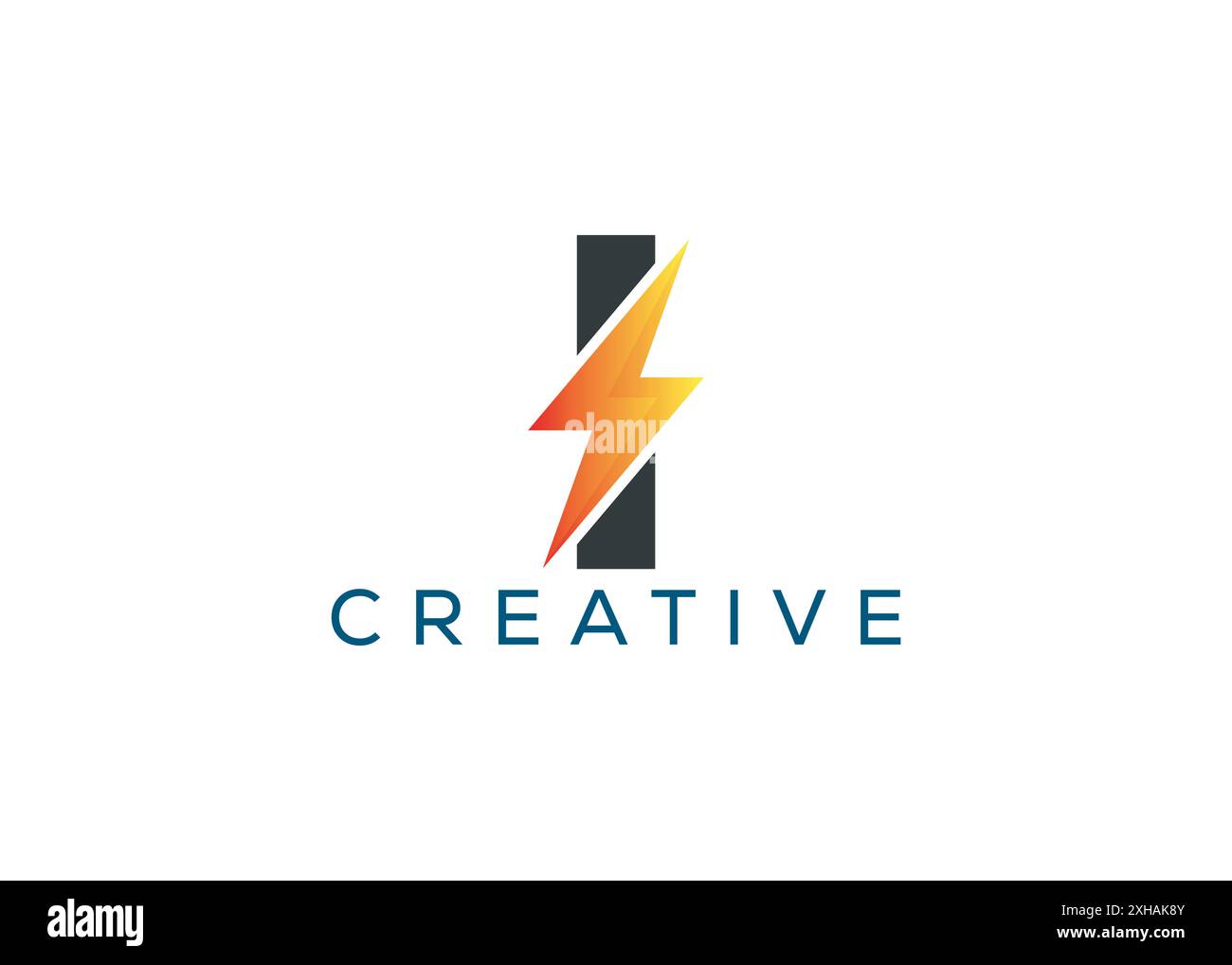 Minimal and professional Letter I thunder logo design template Stock ...