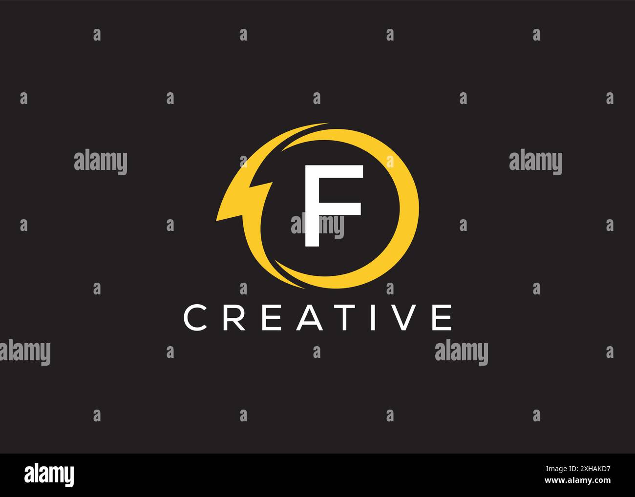 Minimal and professional Letter f thunder logo design template Stock ...