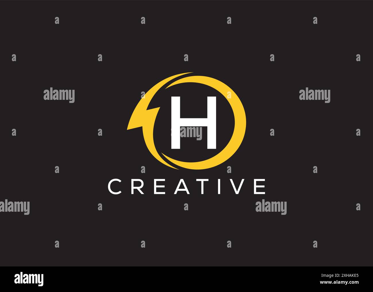 Minimal and professional Letter H thunder logo design template Stock ...