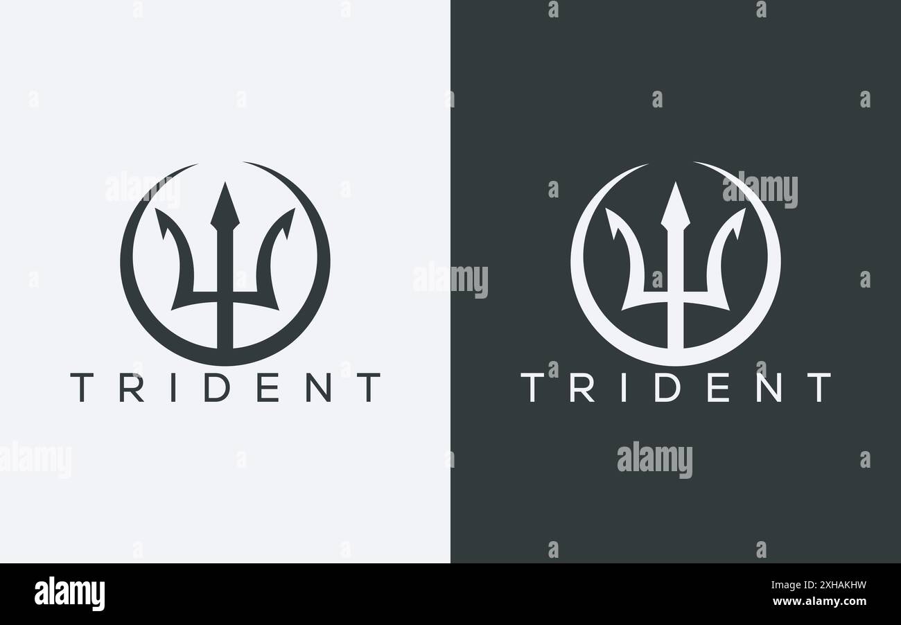 Minimalist trident logo. Modern abstract trident logo Stock Vector Image & Art - Alamy