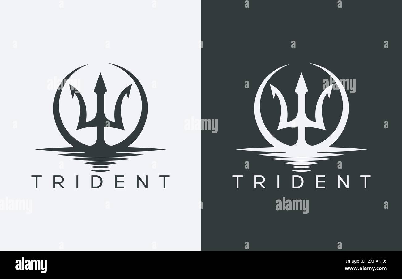 Minimalist trident logo. Modern abstract trident logo Stock Vector Image & Art - Alamy