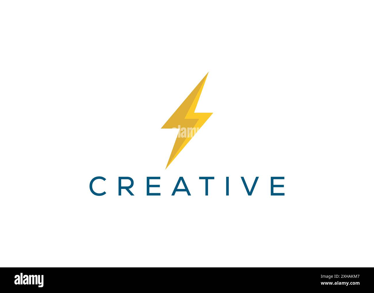Minimal and professional thunder logo design template Stock Vector ...