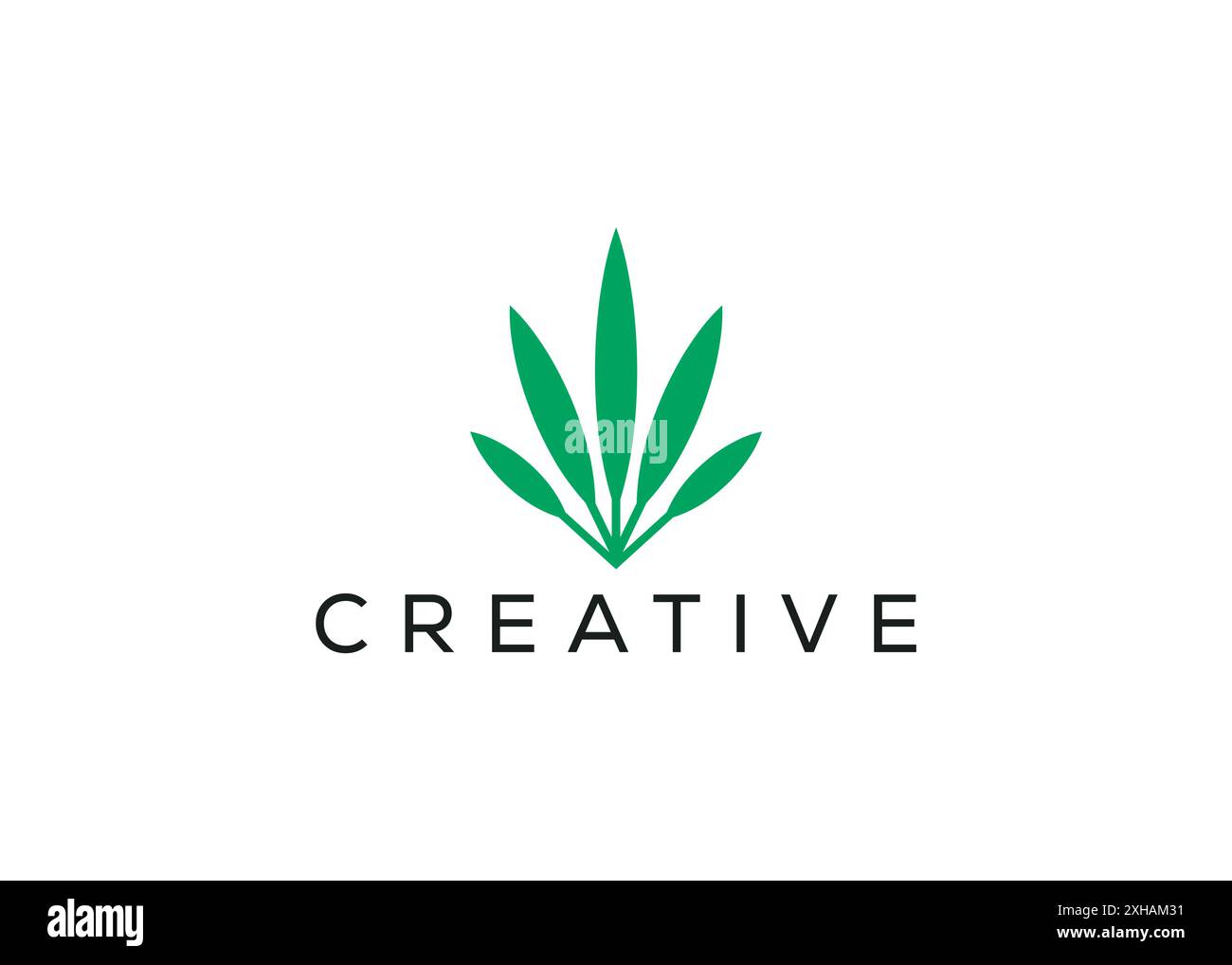 Minimal and professional marijuana logo design template Stock Vector ...