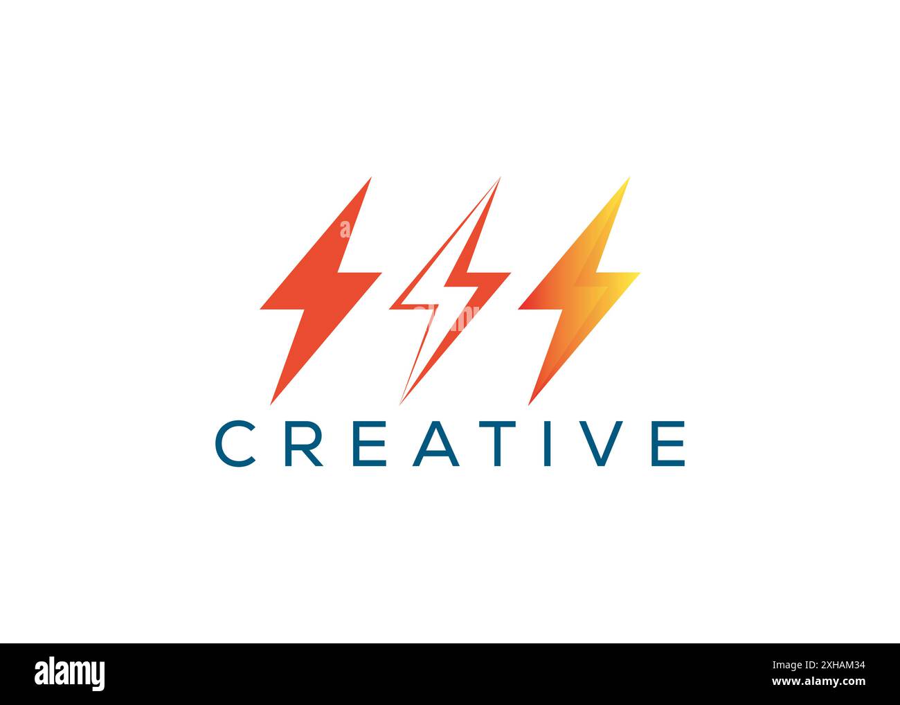 Minimal and professional thunder logo design template Stock Vector ...