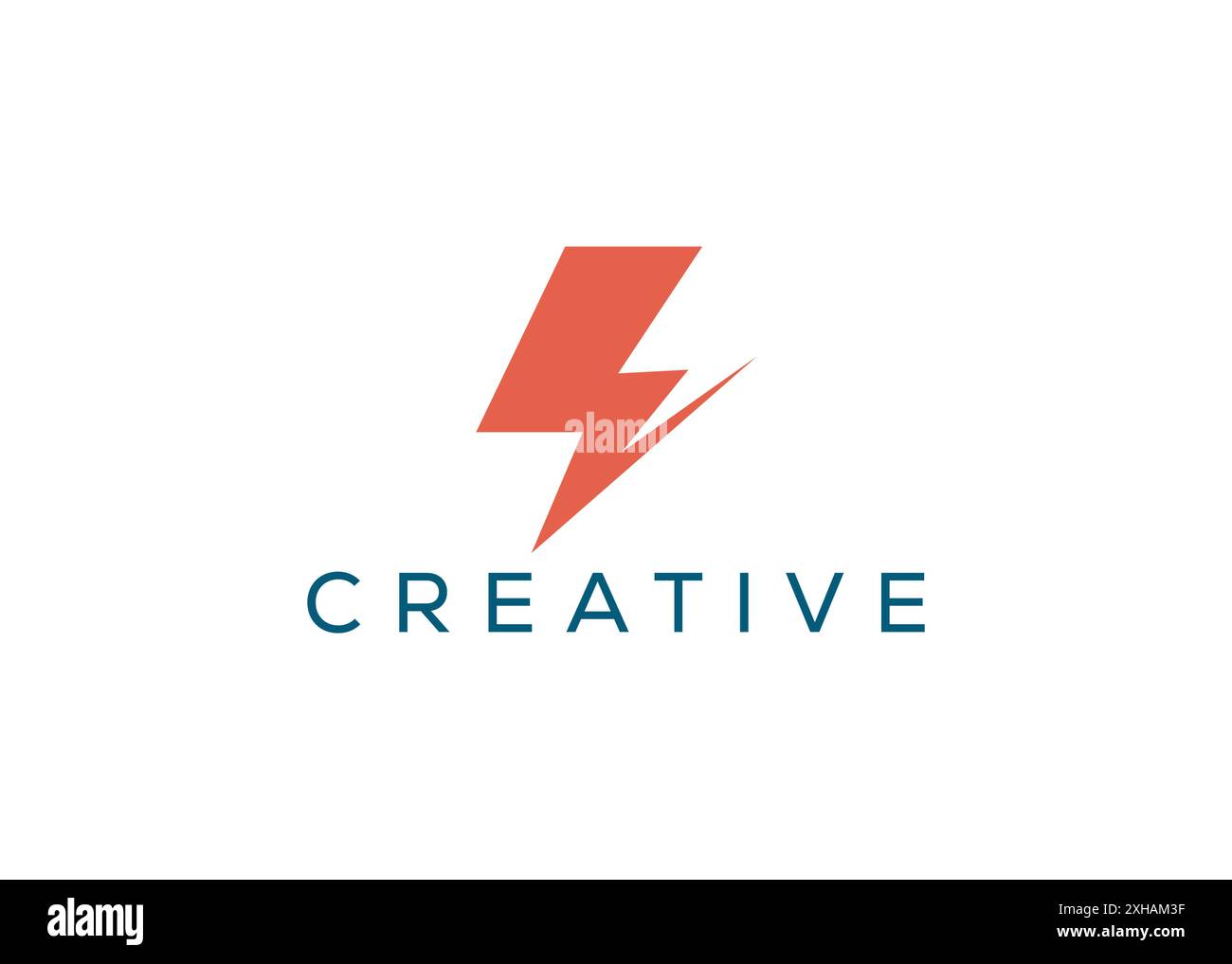 Minimal and professional thunder logo design template Stock Vector ...