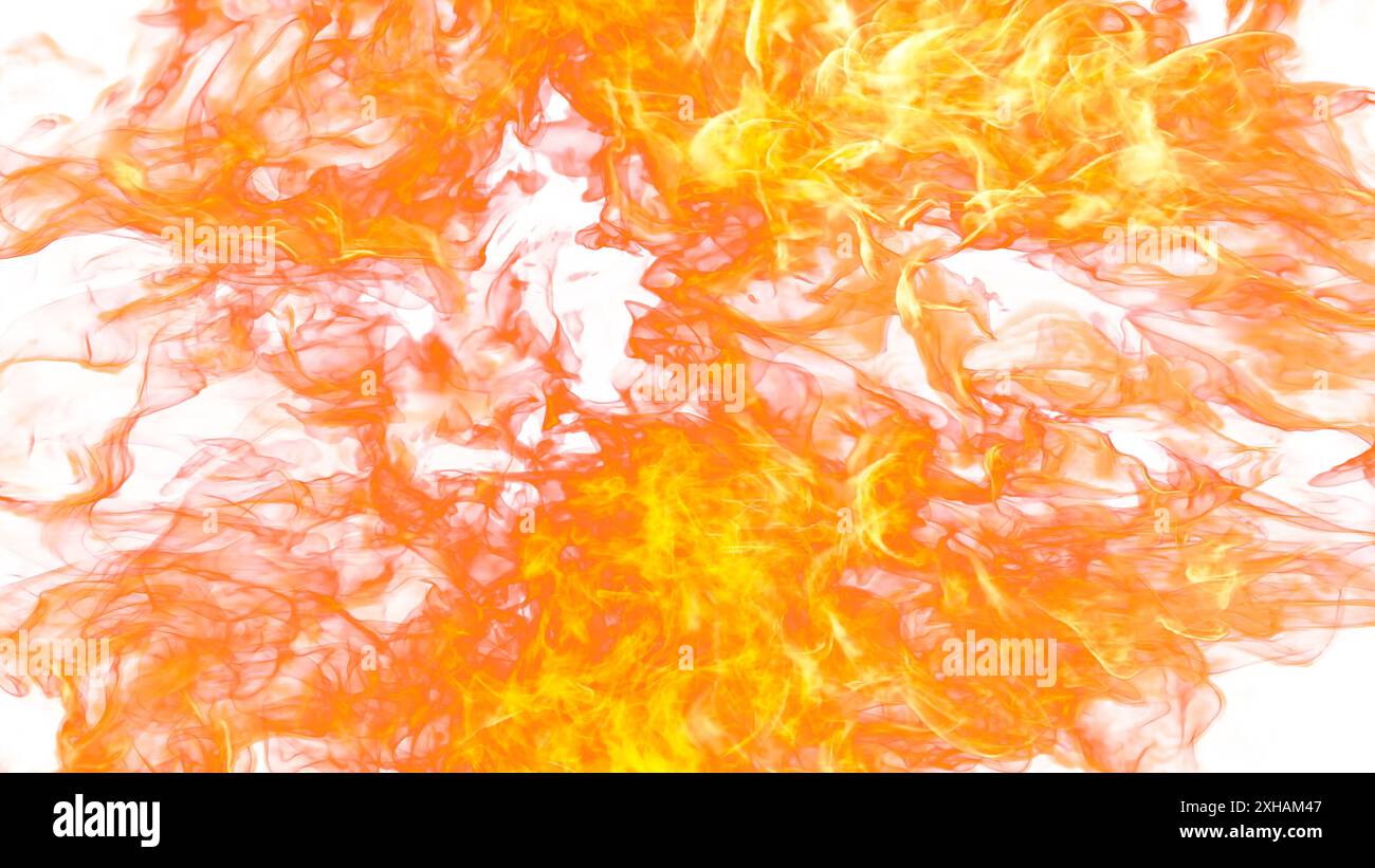 3d illustration. Flame flare on white background Stock Photo - Alamy