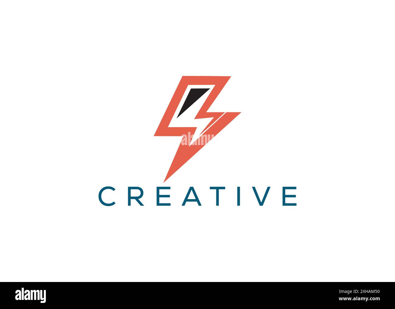 Minimal and professional thunder logo design template Stock Vector ...