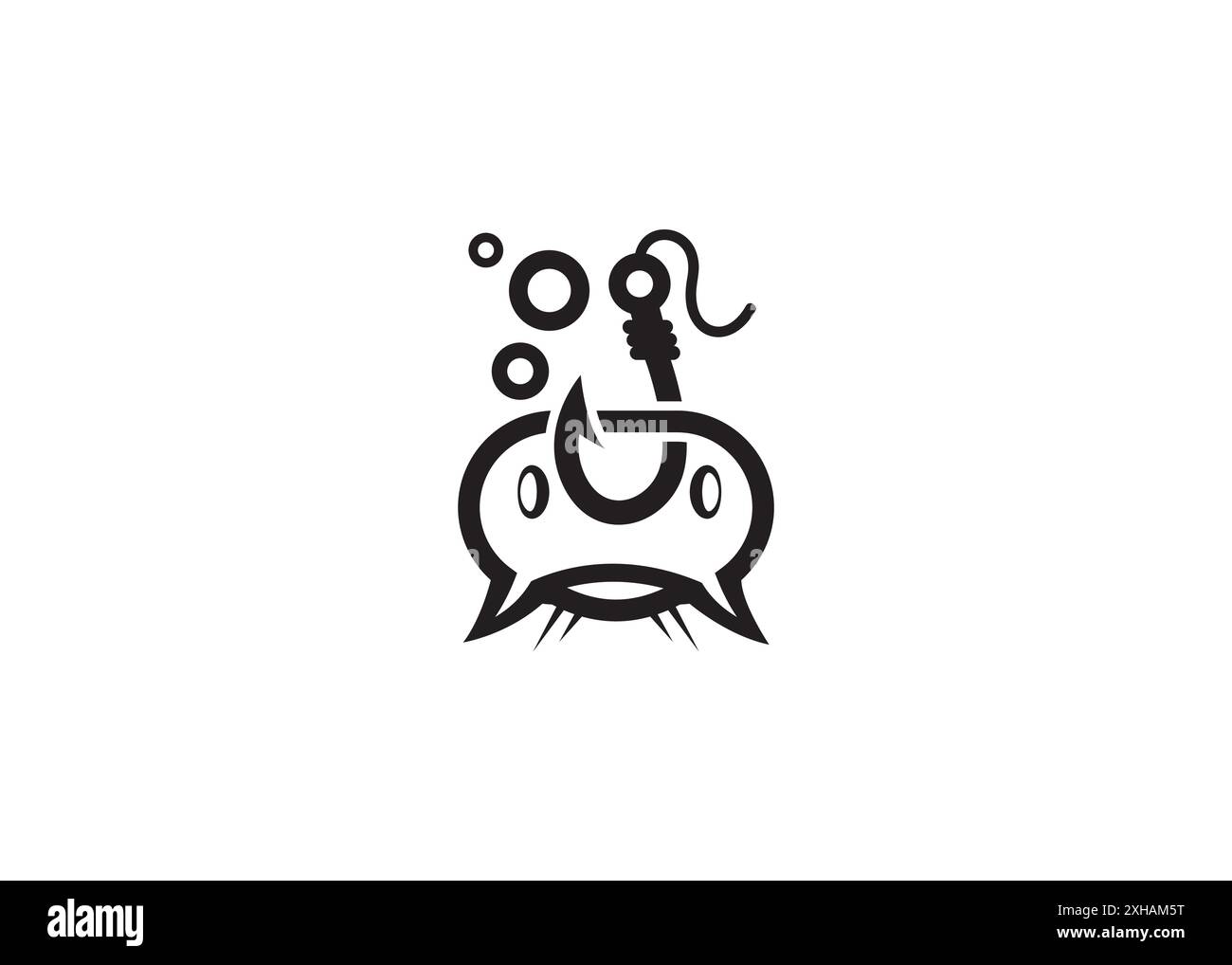 Minimal and professional abstract catfish logo design template Stock ...