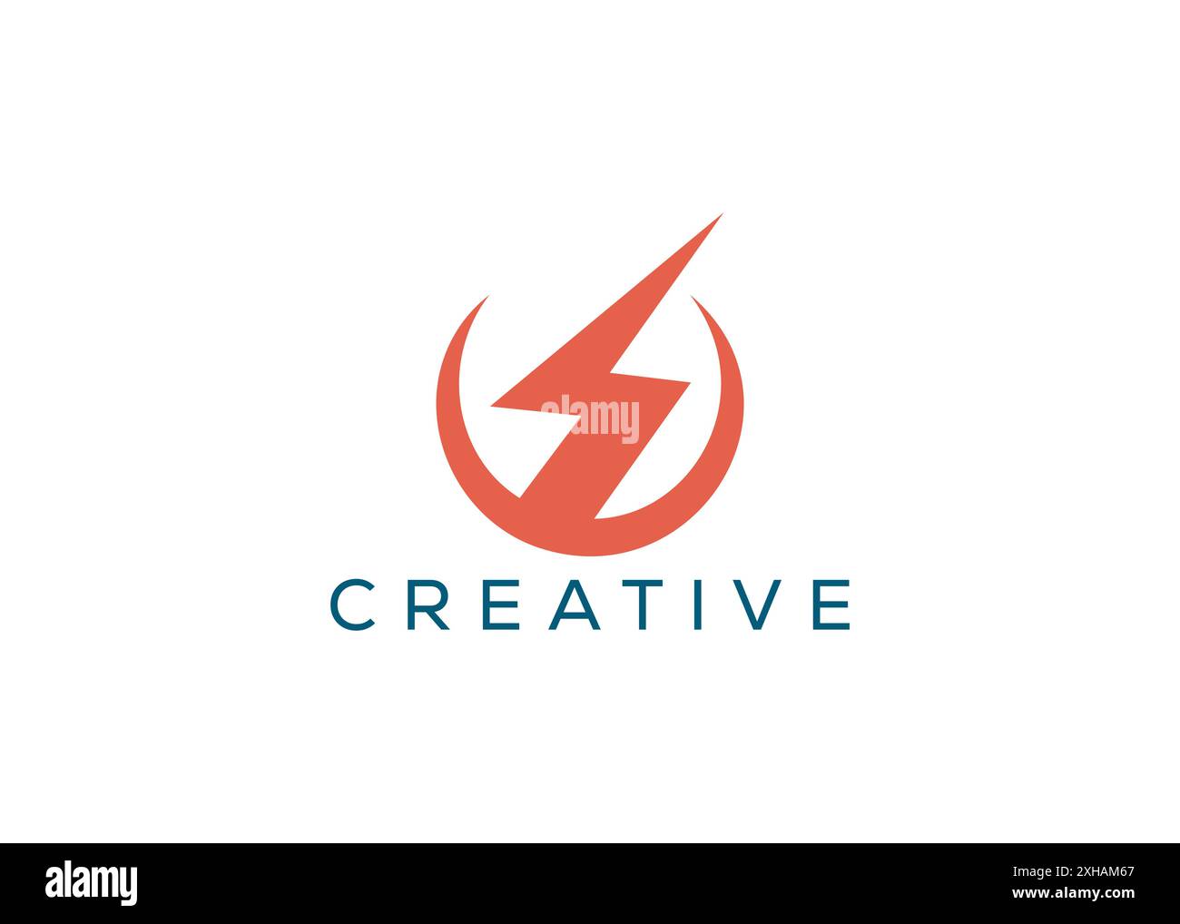 Minimal and professional thunder logo design template Stock Vector ...