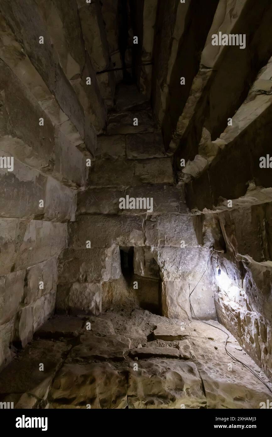 Meidum Pyramid(Maydum, Maidum, Meydum), inside, burial chamber, Pharaoh ...
