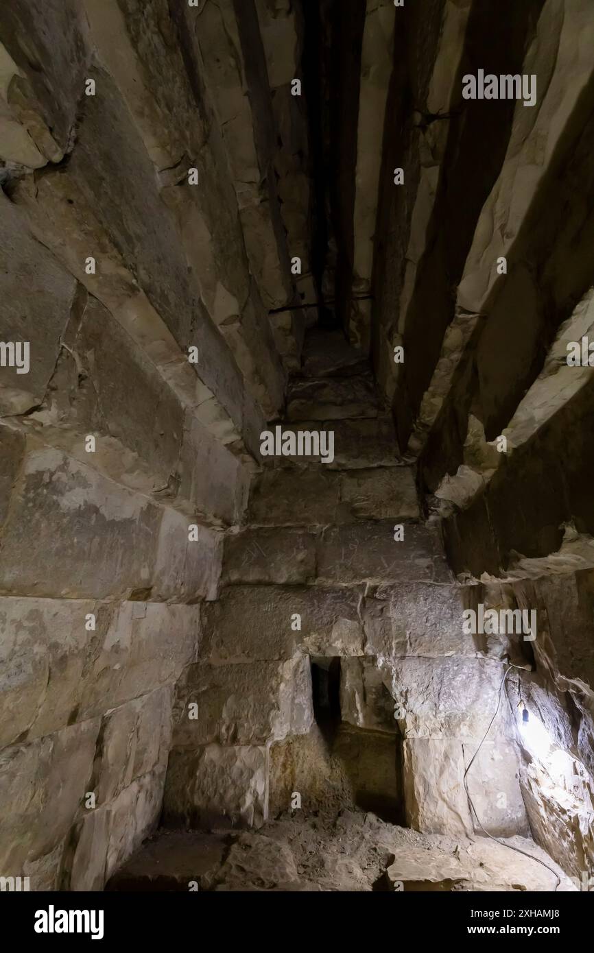 Meidum Pyramid(Maydum, Maidum, Meydum), inside, burial chamber, Pharaoh ...