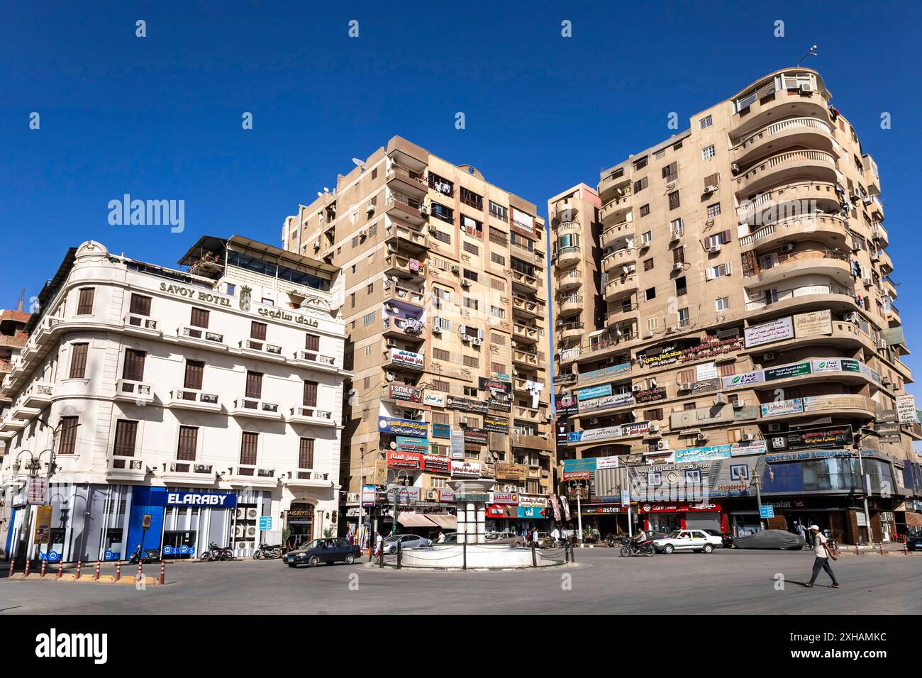 Minya city, Savoy Hotel EL Minya, square at railway station, west bank ...