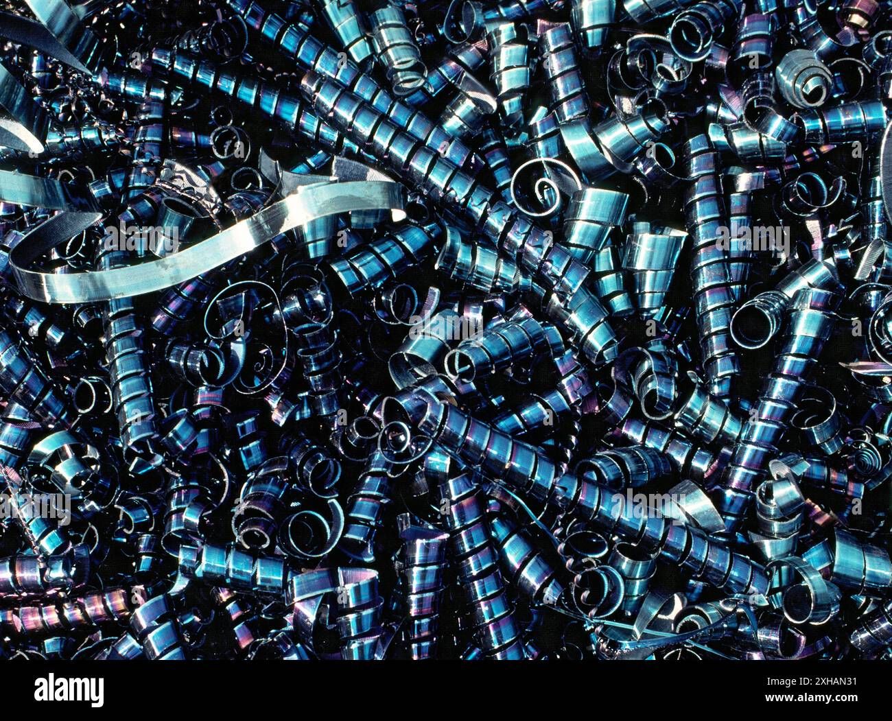 steel swarf industrial scrap metal waste material Stock Photo - Alamy