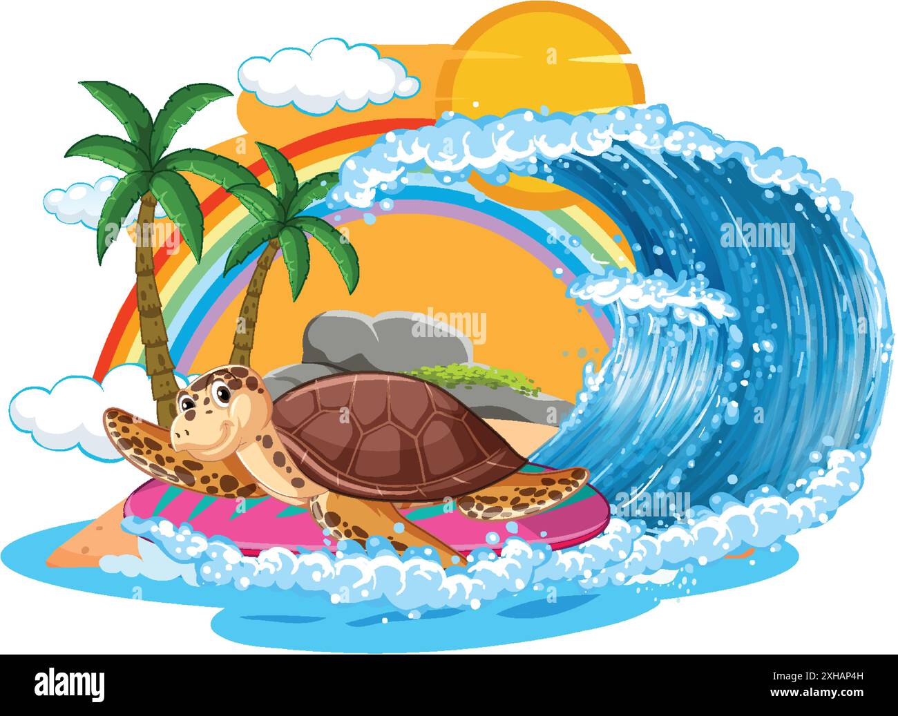 Rocks waves near seaside Stock Vector Images - Alamy