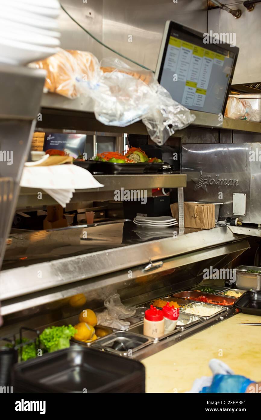 Los Angeles, California, United States - 03-18-2021: A view of a food ...