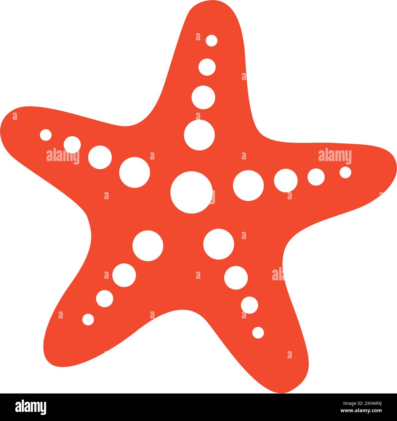 Starfish icon vector silhouette for starfish logo illustration. Simple ...