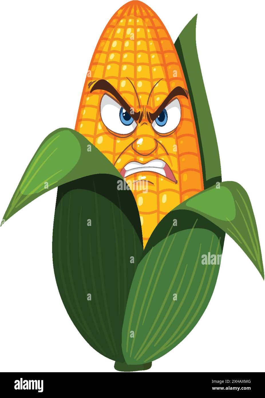 Corn with an angry facial expression Stock Vector Image & Art - Alamy