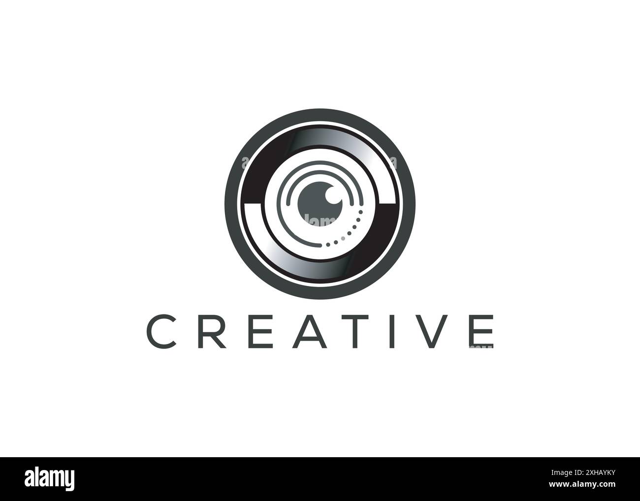 Minimal and professional camera lens logo design template Stock Vector ...