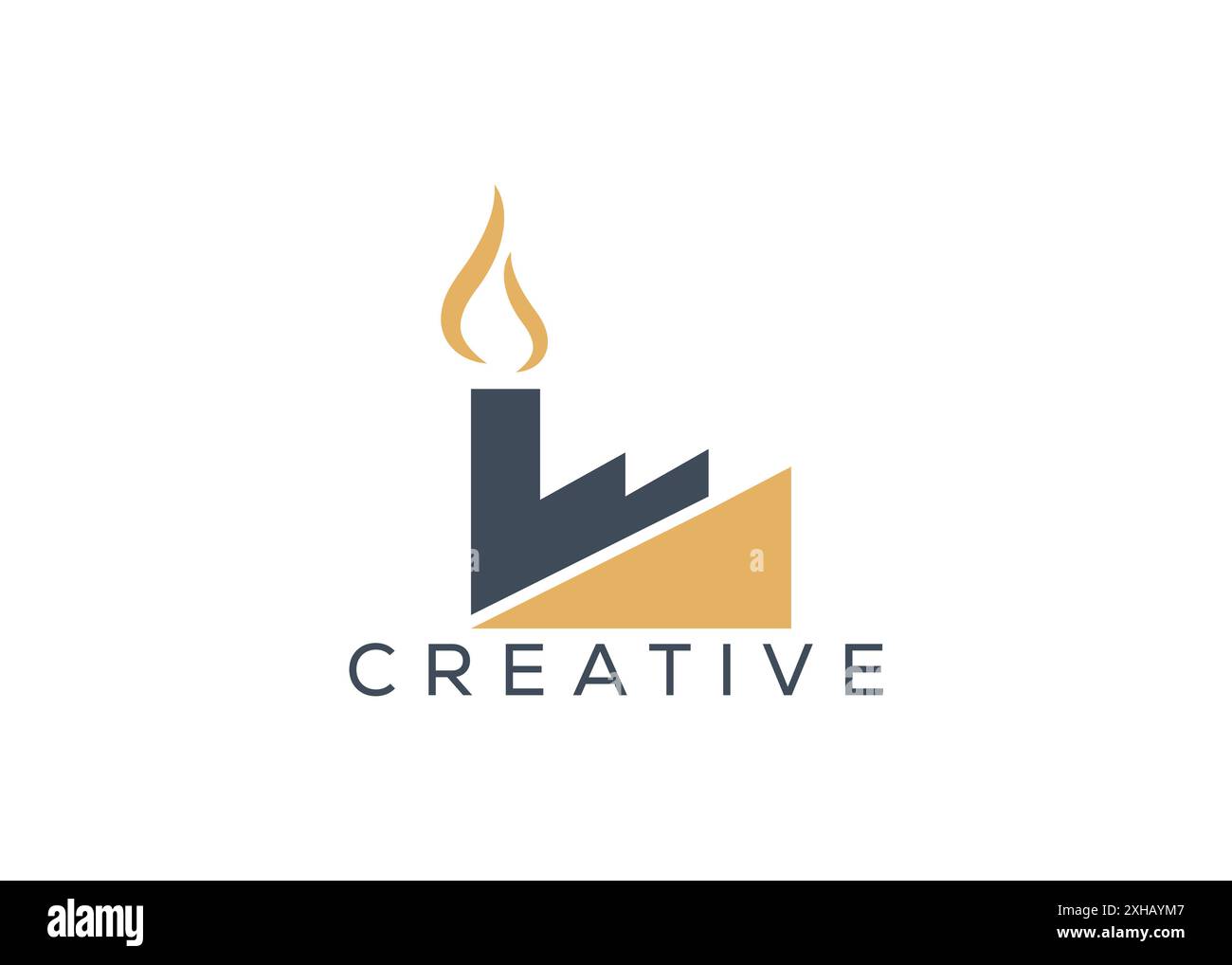 Minimal and professional industrial factory logo design template Stock ...