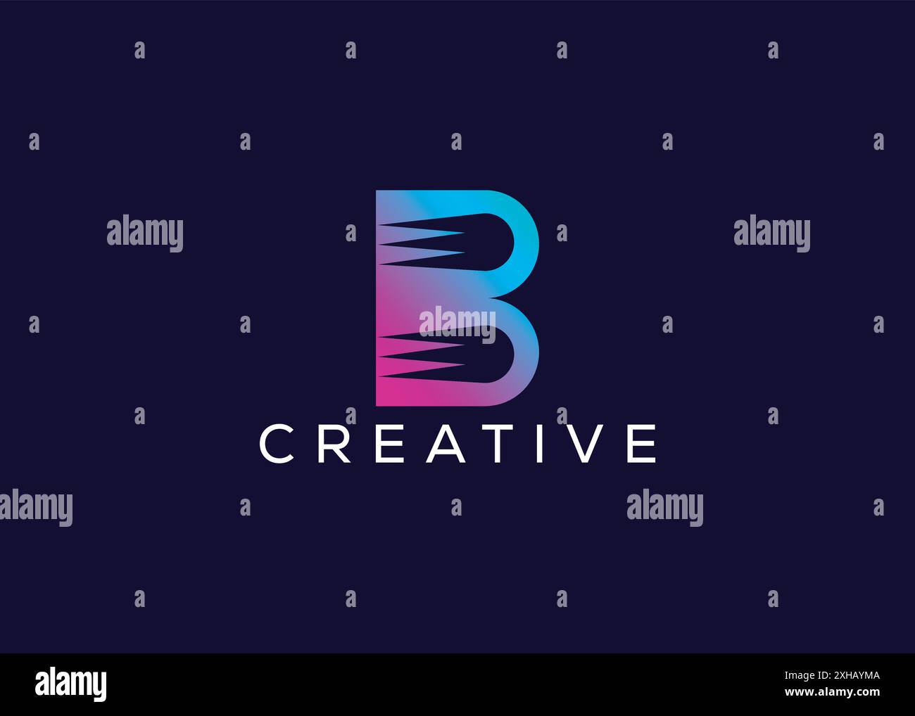 Minimal and professional abstract B icon logo design template Stock ...