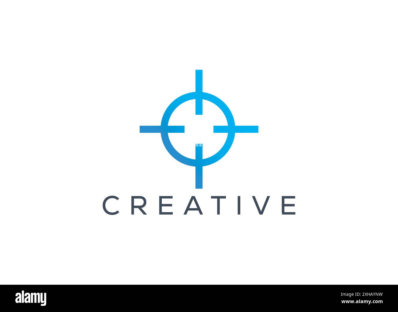 Minimal and professional gun shoot target logo design template Stock ...