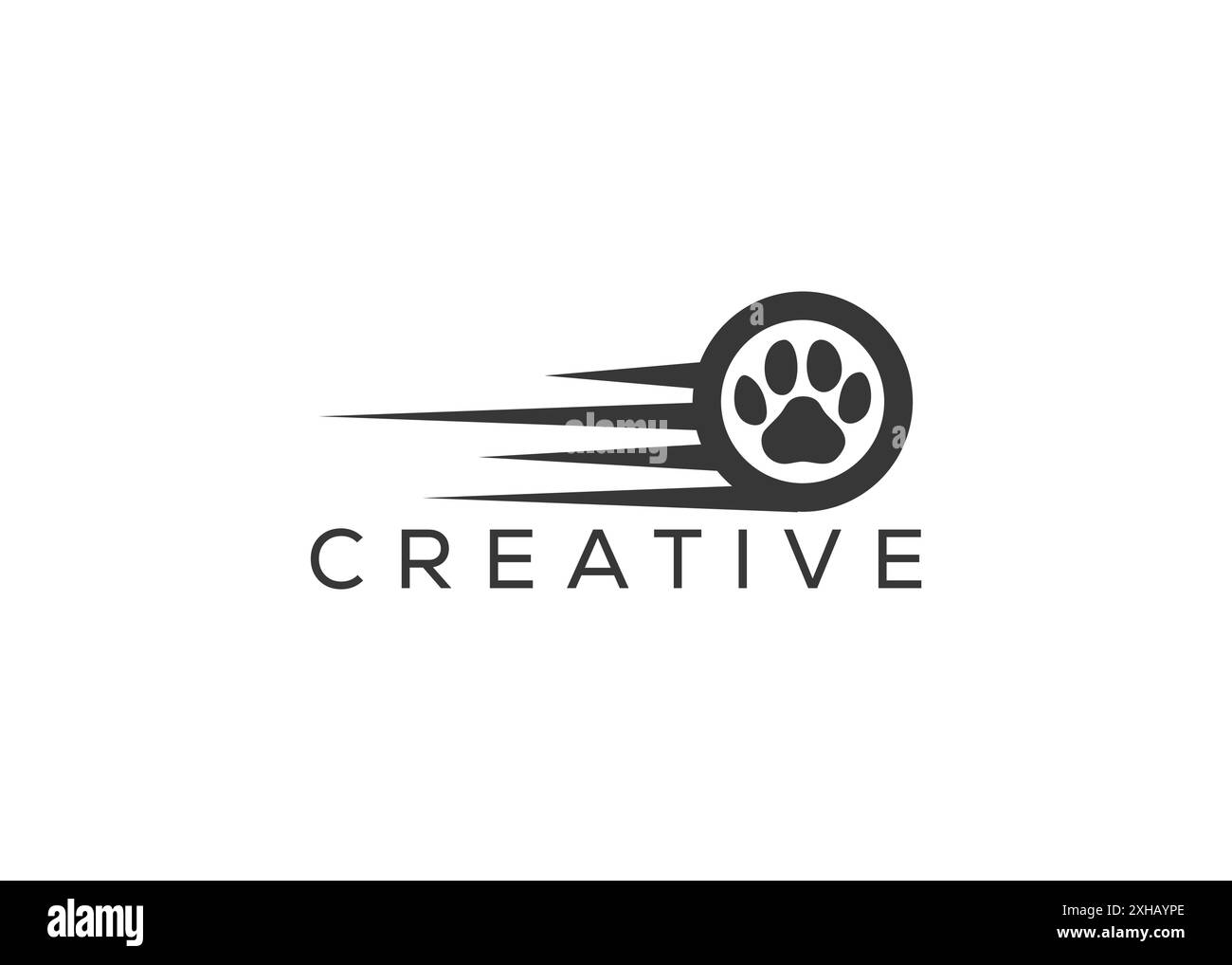 Minimal and professional paw logo design template Stock Vector Image ...