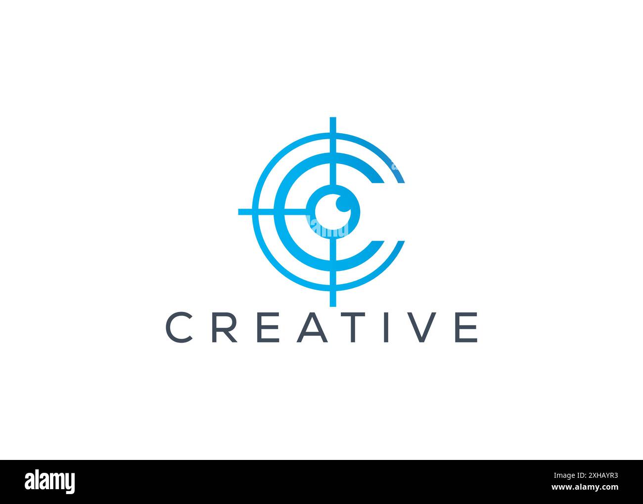 Minimal and professional gun shoot target logo design template Stock ...