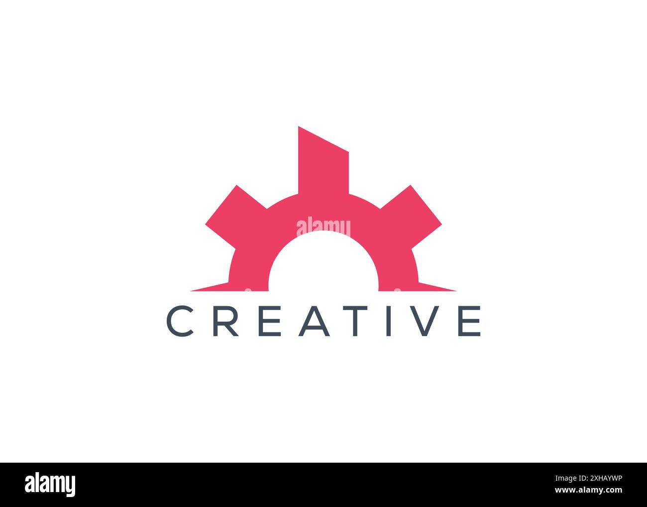Minimal and professional abstract Gear setting logo design template ...