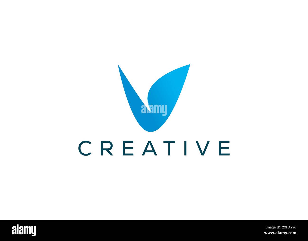 Minimal and professional abstract letter V logo design template Stock ...