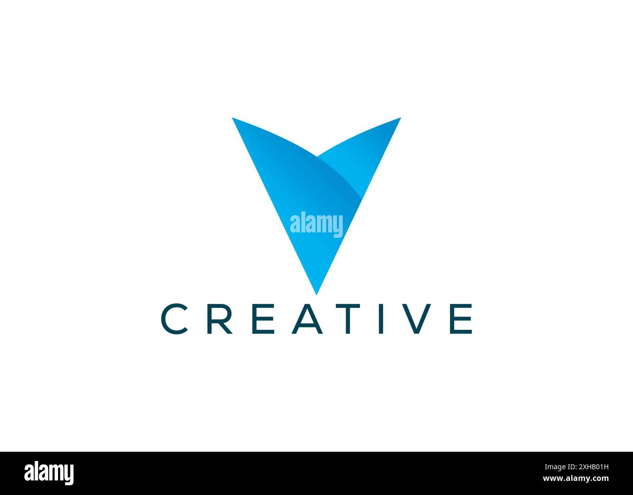 Minimal and professional abstract letter V logo design template Stock ...