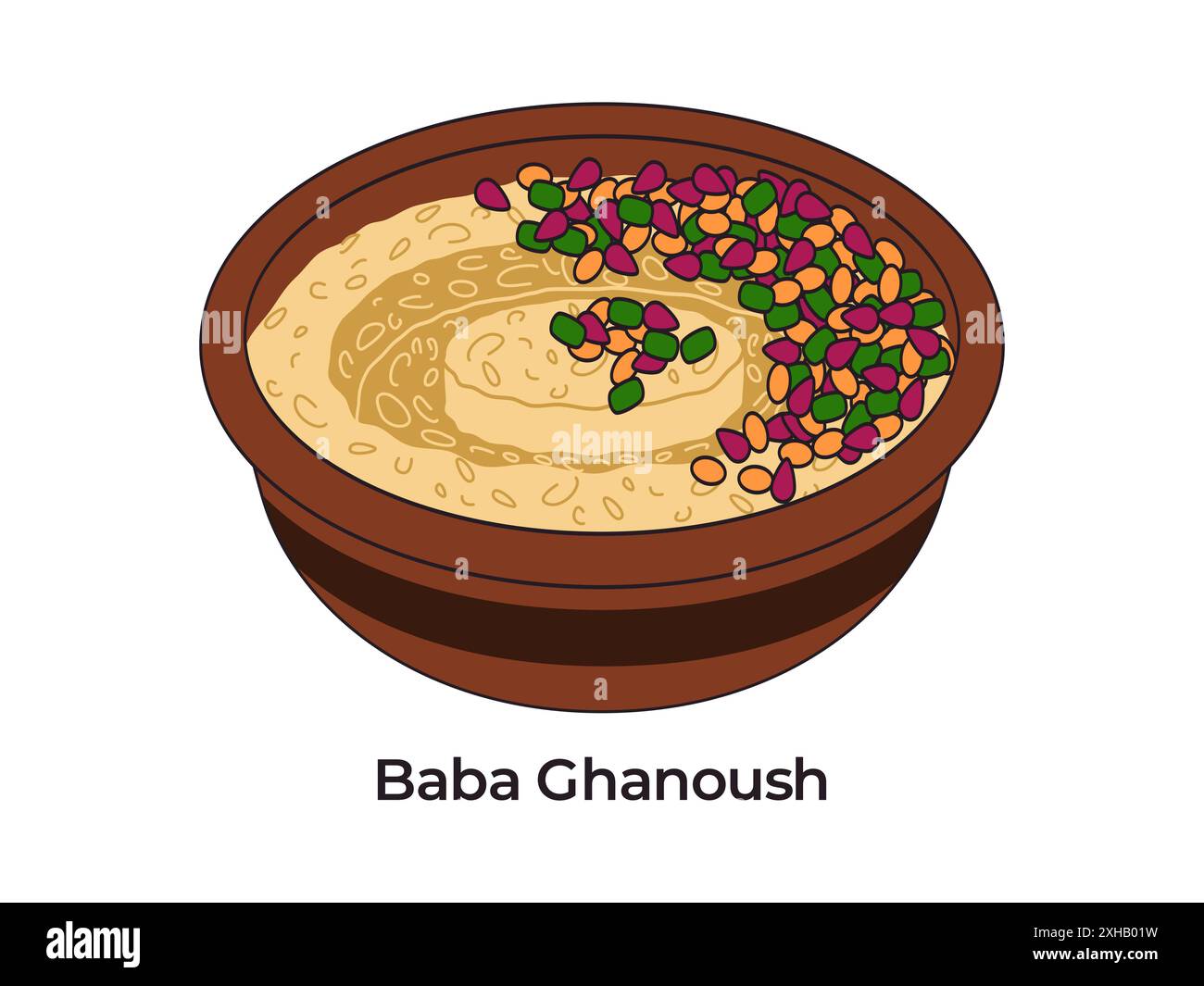 Arabian cuisine baba ganoush Cut Out Stock Images & Pictures - Alamy