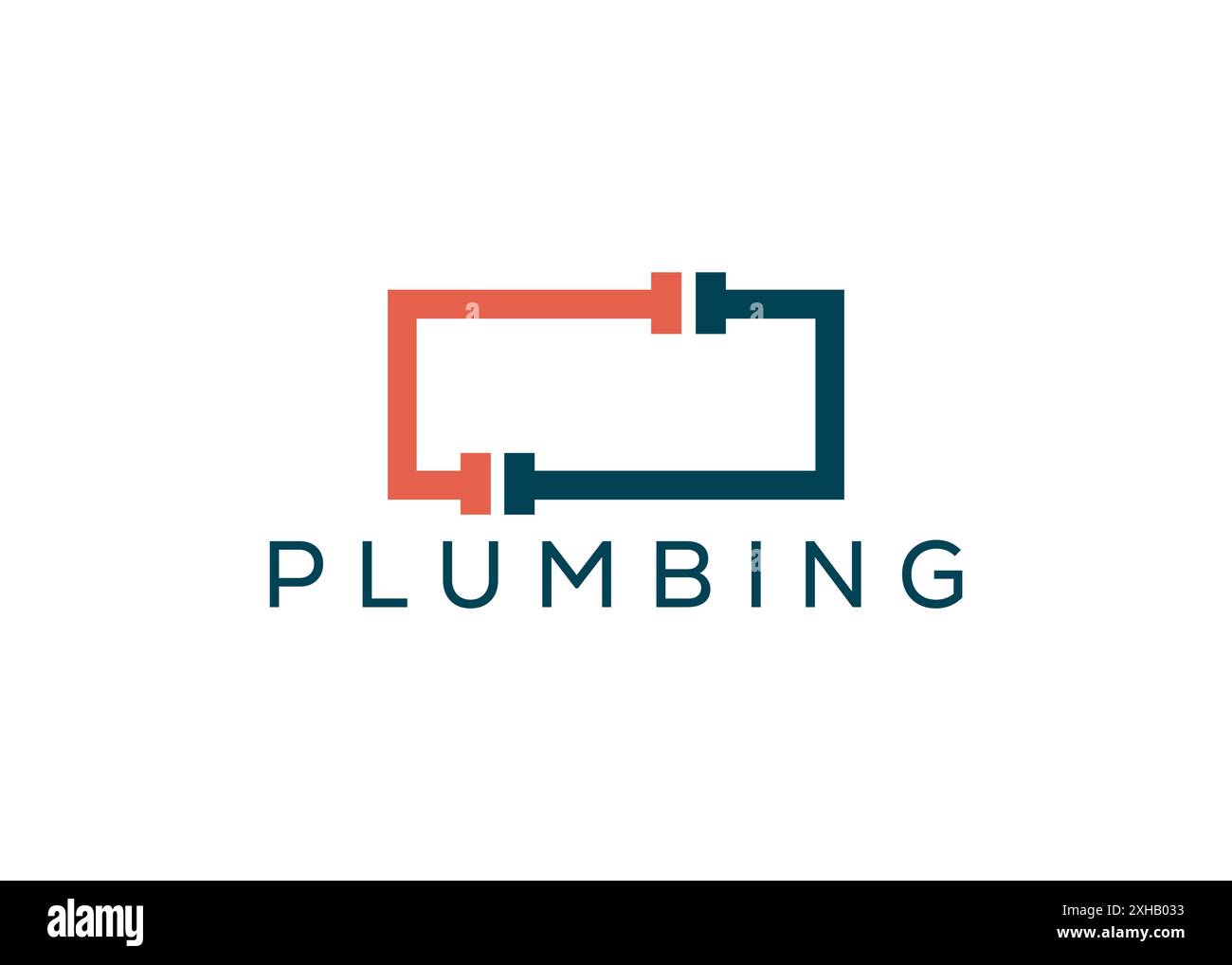 Minimal and professional plumbing pipe logo design template Stock ...