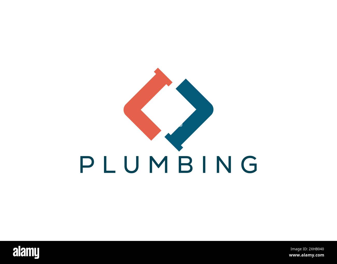 Minimal and professional plumbing pipe logo design template Stock ...