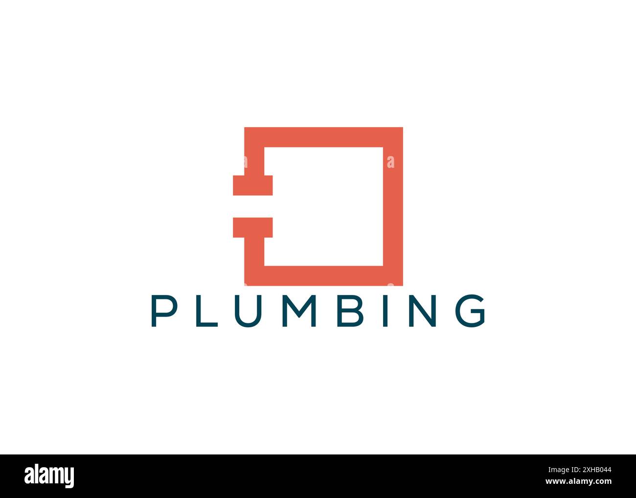 Minimal and professional plumbing pipe logo design template Stock ...