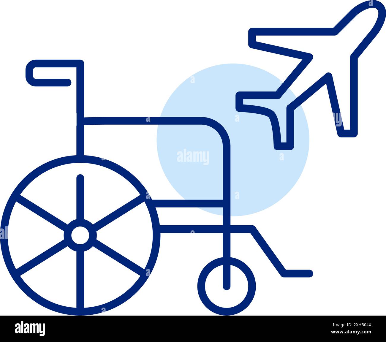 Wheelchair and airplane. Disabled friendly inclusive travel options ...