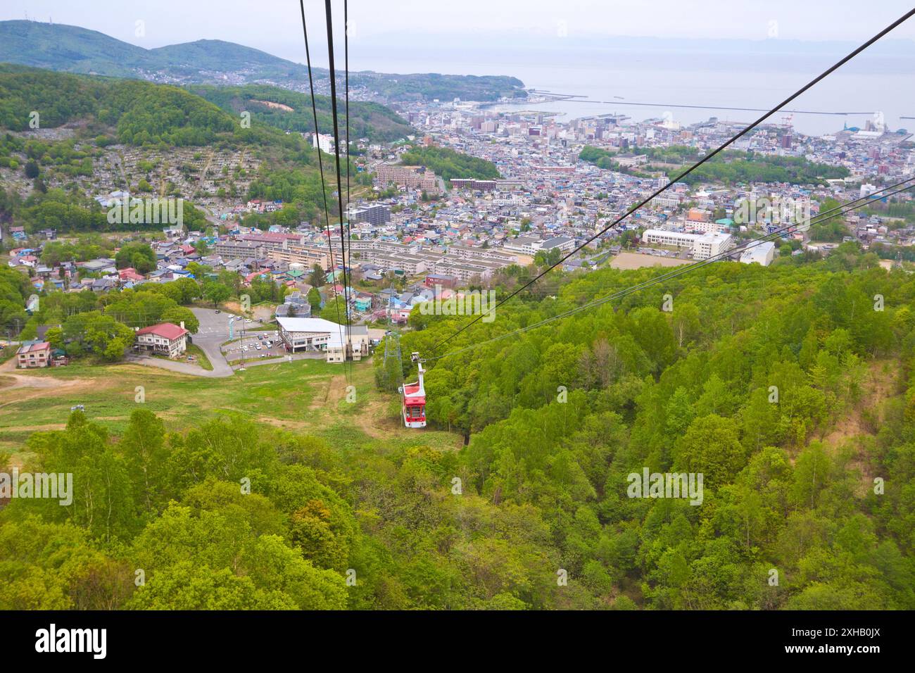 Mt. Tengu ropeway take a gondola to the summit of Mt. Tengu, Aerial ...