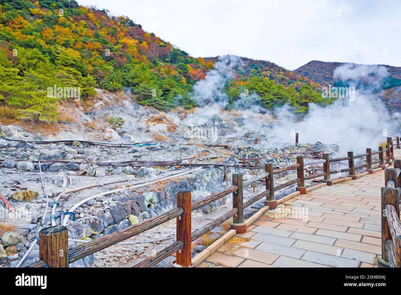 Unzen Hell is a famous tourist destination within Unzen Hot Springs ...