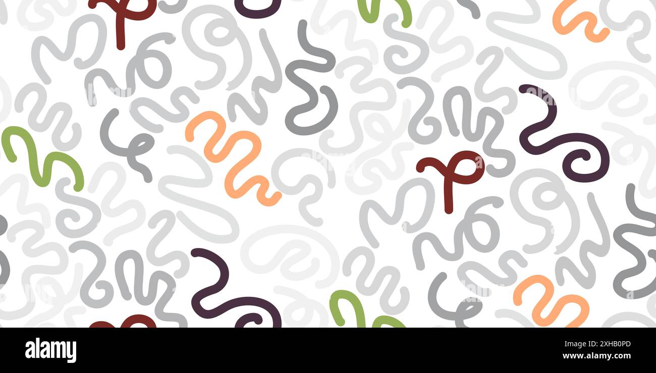 Wavy and swirled bold brush strokes. Abstract geometric shapes and curved lines colored banner ...